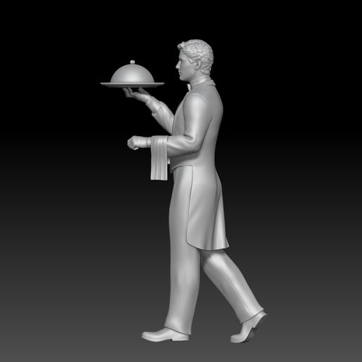 👨 Butler victorian era man 4・Archivo STL para Impresión 3D・Cults