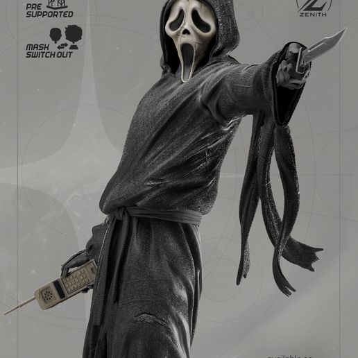 👾 GHOSTFACE 3D PRINT・ 3D File for 3D printing・Cults