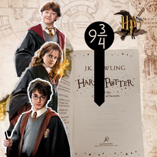 🔖 HARRY POTTER BOOKMARK - PLATFORM 934 - V2・Free STL File for 3D ...