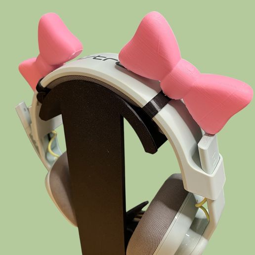 🤏 Cute small bows headphones tech decor・ STL File for 3D printing・Cults
