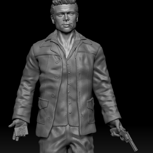 🎬 Tyler Durden Brad Pitt Fight Club 3D sculpt figure rapa_studios・ STL ...