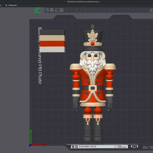 🗝️ Nutcracker Multi-Color Print In Place Articulated (Keychain)・ STL ...