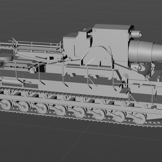 🗺️ Modelo digital de mortero autopropulsado Karl Gerat de 600 mm ...
