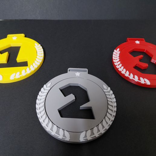 🥇 Rotating Award Medals – 1st 2nd 3rd Place – 3D print no supports・ 3MF ...