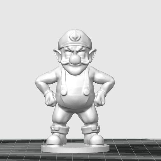 STL file Wario with base 👾 ・3D printing model to download・Cults
