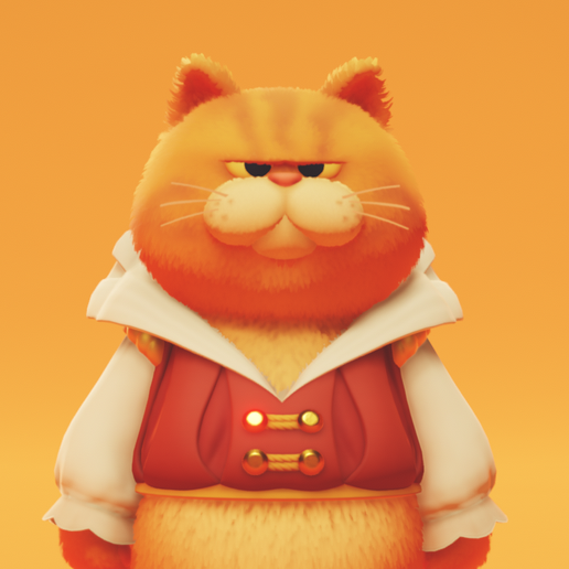 OBJ file Party Animals Hamlet Garfat 🥳 ・3D printing model to download・Cults