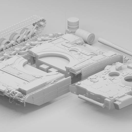 🔫 T-84 Yatagan with 120mm gun and bustle autoloader・ STL File for 3D ...