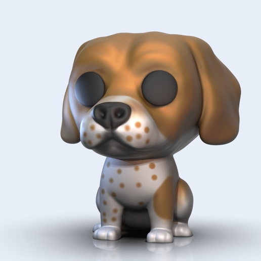 🐕 FUNKO POP DOG (BEAGLE)・Archivo STL para Impresión 3D・Cults