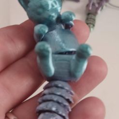 3D printer Kitty Keychain - Flexi Articulated Animal (print in place ...