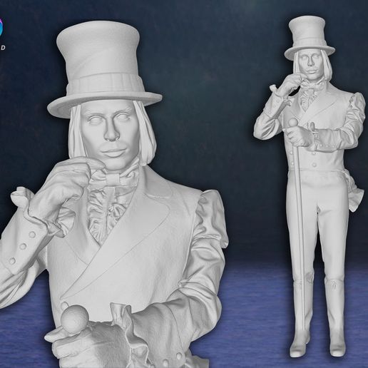 3D file Willy Wonka Johnny Depp Charlies Chocolate Factory 3D print ...