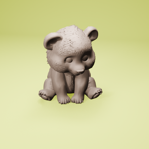👶 Playful Baby Panda STL - Realistic 3D Print File of Panda Cub for ...