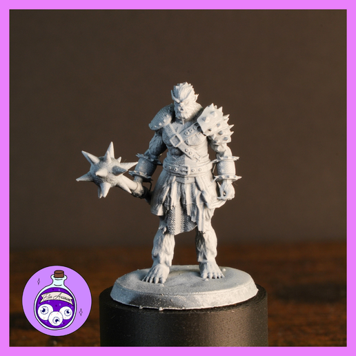 👹 Bugbear Fighter Barbarian・ 3D File for 3D printing・Cults
