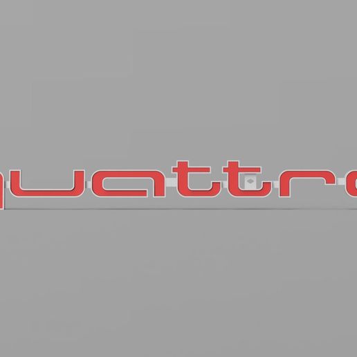🚗 Audi Quattro Logo front bumper・ STL File for 3D printing・Cults