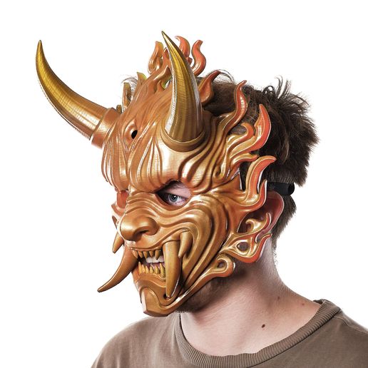 🔥 Fire Oni Mask japanese cosplay・ STL File for 3D printing・Cults