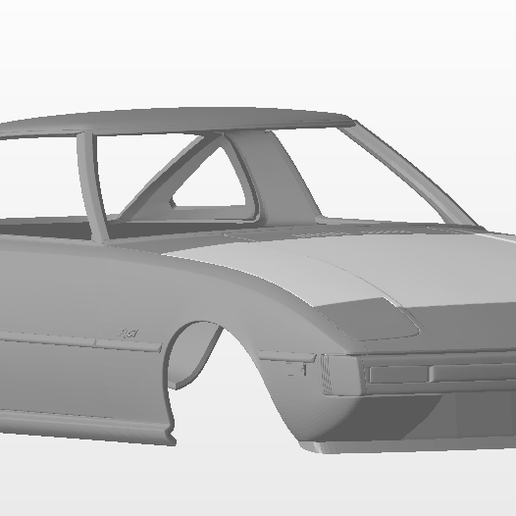🚗 1:24 Mazda RX7 Series 1 - bonnetless - "Scale-bodies"・ STL File for ...