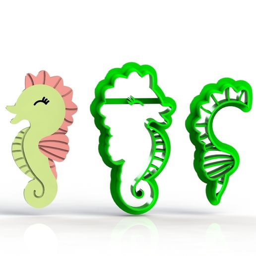 3D file CUTTER UNDER THE SEA SEAHORSE MODULAR 🌊🐎 ・3D printing idea to ...