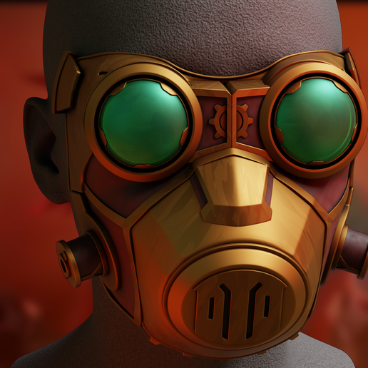 🎭 Enforcer Arcane Vi GAS MASK cosplay・ STL File for 3D printing・Cults