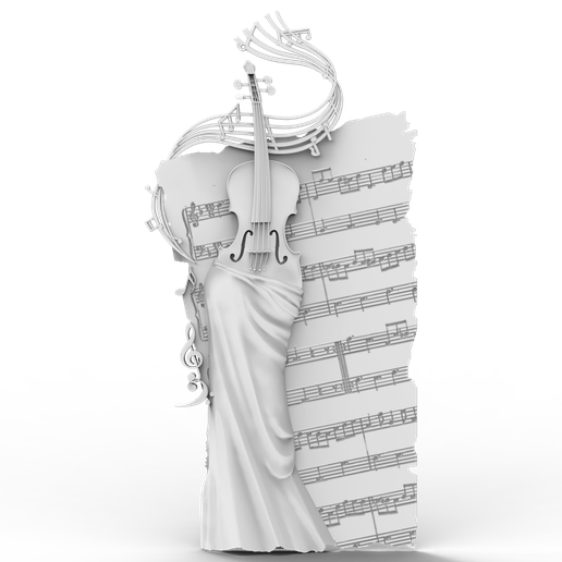 3D file 3D Model STL File for CNC Router/Laser & 3D Printer Violin in ...