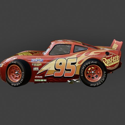 lightning mcqueen side profile
