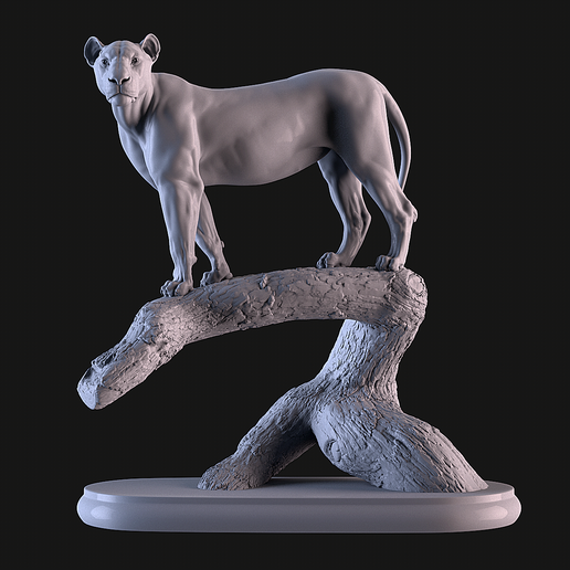 🦁 Lioness・ STL File for 3D printing・Cults