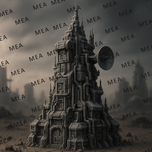 🏰 Futuristic Tower Ruins・ STL File for 3D printing・Cults