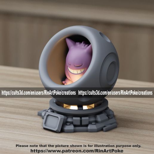 🐉 Gengar in healing machine pods from pokemon・ STL File for 3D printing ...