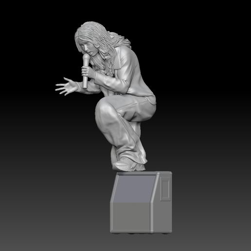 🪨 rock band singer girl 2 fan art emily strong・ STL File for 3D ...