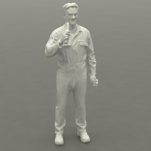 🧑‍🔧 Mechanic 05・ STL File for 3D printing・Cults