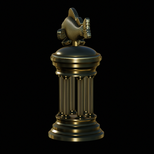 STL file FISH FANTASY perch STATUE TROPHY / CUP 🐠 (OBJ)・3D printing ...