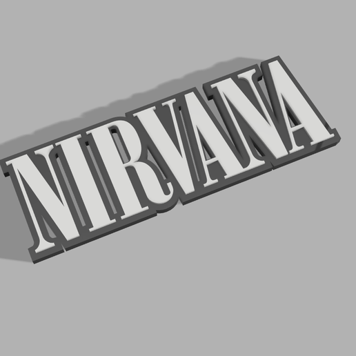 🖼 Nirvana Sign Logo・Archivo STEP para Impresión 3D・Cults