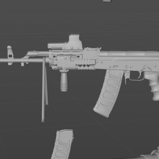 OBJ file Polish Beryl rifle various versions digital model material 💅 ...