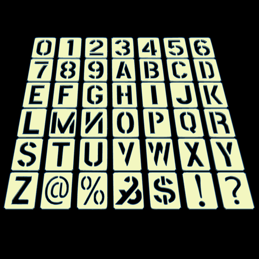 🎨 Alphabet Stencils・Free STL File for 3D printing and CNC machining ...