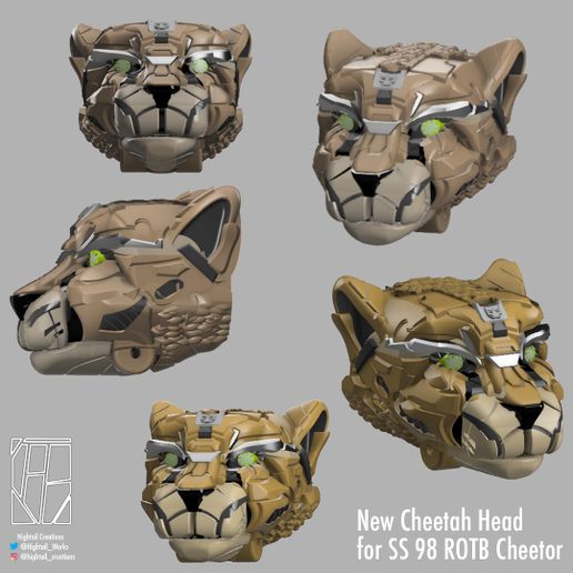 Free STL file New Cheetah Head for SS98 ROTB CHEETOR 🆕 ・3D printing ...
