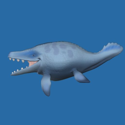 🦖 MOSASAURUS CUTE CHIBI・ OBJ File for 3D printing・Cults