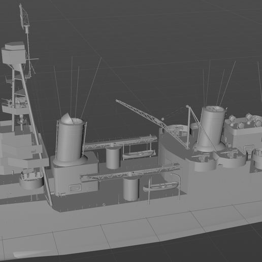 🚢 Digital model of the USS Northampton・ OBJ File for 3D printing・Cults
