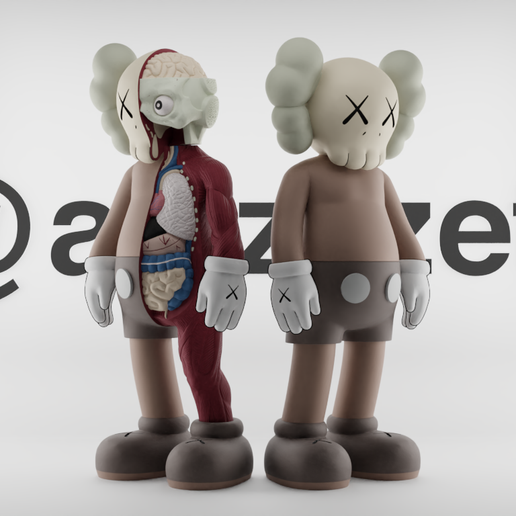 🎨 Kaws Companion x Flayed Open・ STL File for ・Cults
