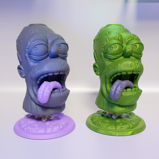 🧟 HOMERO SIMPSON ZOMBIE Hearing aid holder・ STL File for 3D printing・Cults