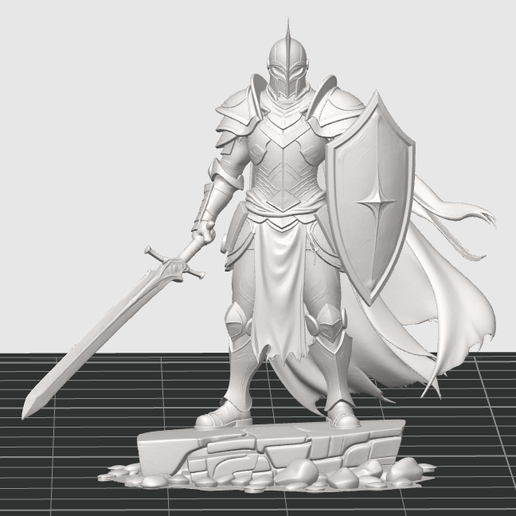 🎲 Void Paladin - Knight of the Luminous Order STL (Grimdark Miniature ...