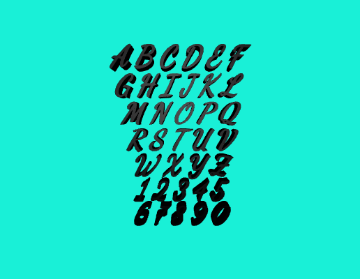 dancing script font numbers
