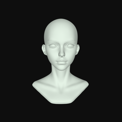 👨‍🦲 Bald Mannequin Head STL 3D Printable Neutral Bust for Sculpture ...