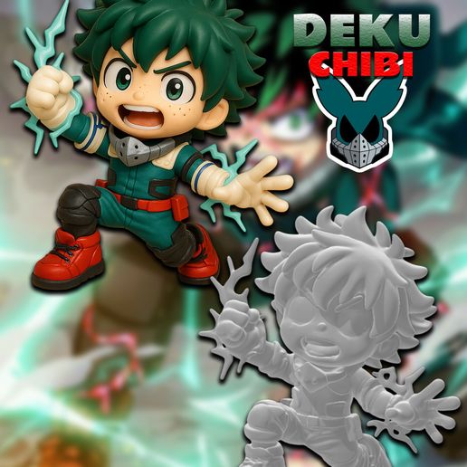 🦸 deku my hero academy・Free STL File for 3D printing・Cults