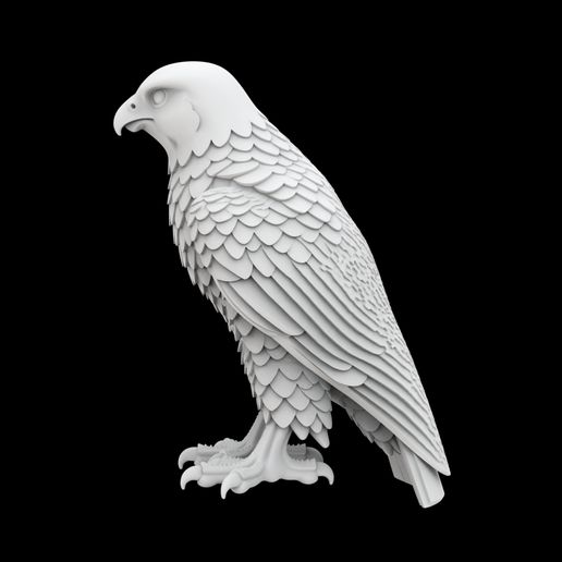 🐦 Falcon Statue 3D Printable Bird Model・ STL File for 3D printing・Cults