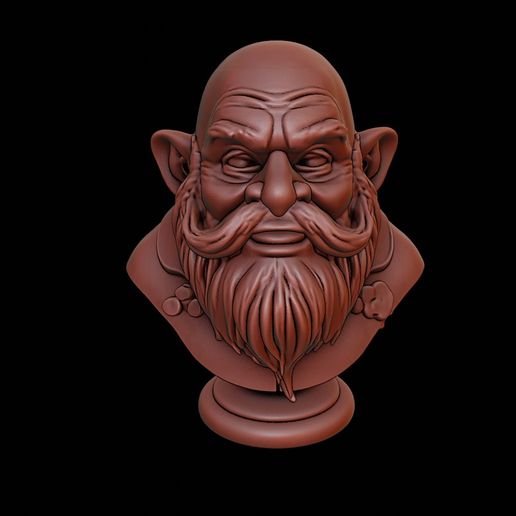 3D file Dwarf Bust 👤 ・Template to download and 3D print・Cults