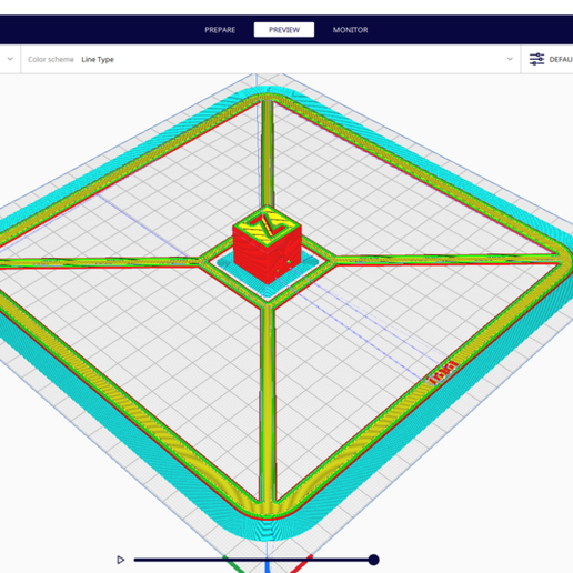 Free 3D file Bed leveling test pattern with space for cube 🛏️ ・3D ...