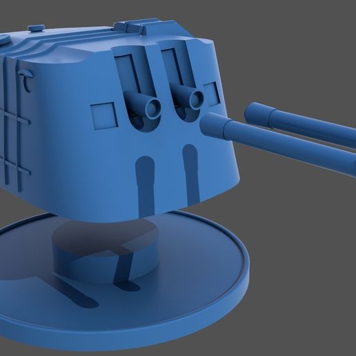 🥉 Japanese 3rd year type A turret - 1/100 scale・ OBJ File for 3D ...