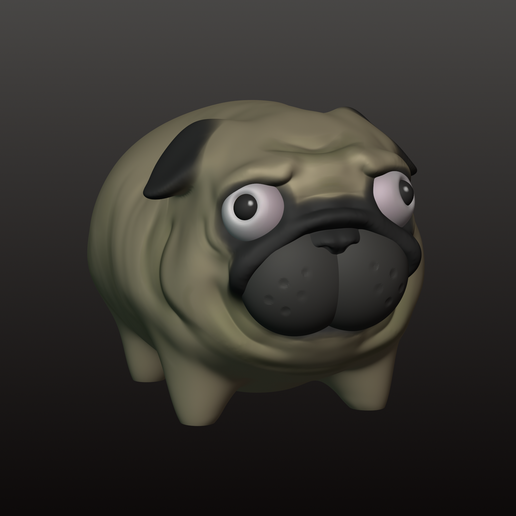 STL file Pug Dog 🐶 ・3D printable model to download・Cults