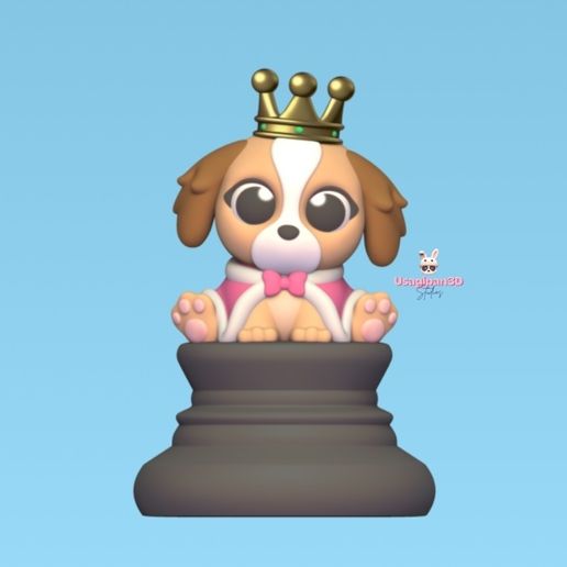 🐕 Cute Dog Chess・ 3D File for 3D printing・Cults