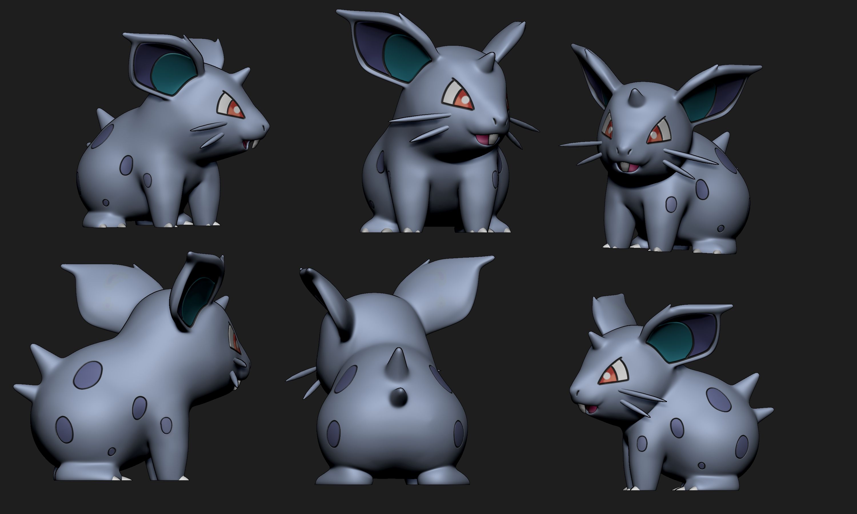 STL file Pokemon - Nidoran Female with 2 poses・Model to download and 3D print・Cults