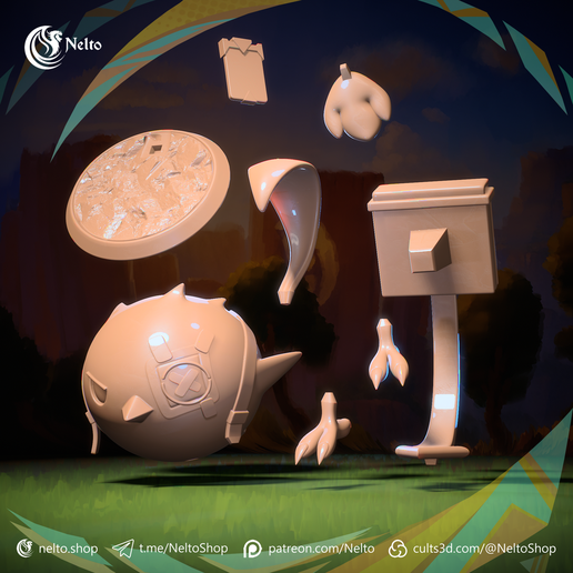 🐦 Cacucu | Genshin Impact | Nelto・ 3D File for 3D printing・Cults