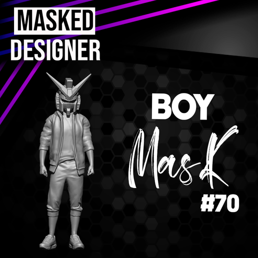 👦 BOY MASK #70・ STL File for 3D printing・Cults